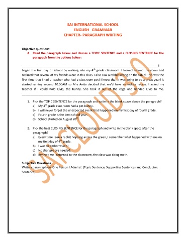 read the paragraph below