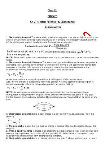 electric potential difference between two points