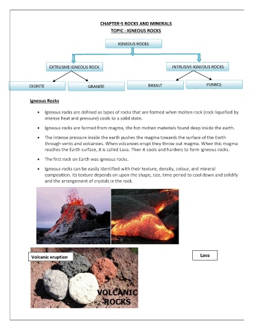 Intrusive And Extrusive Igneous Rocks