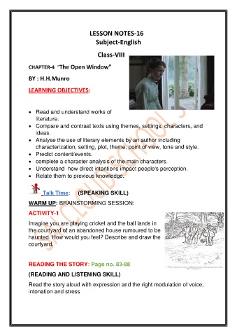 the open window setting