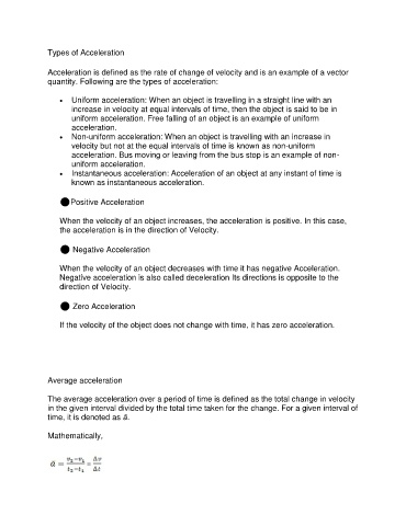 negative acceleration example